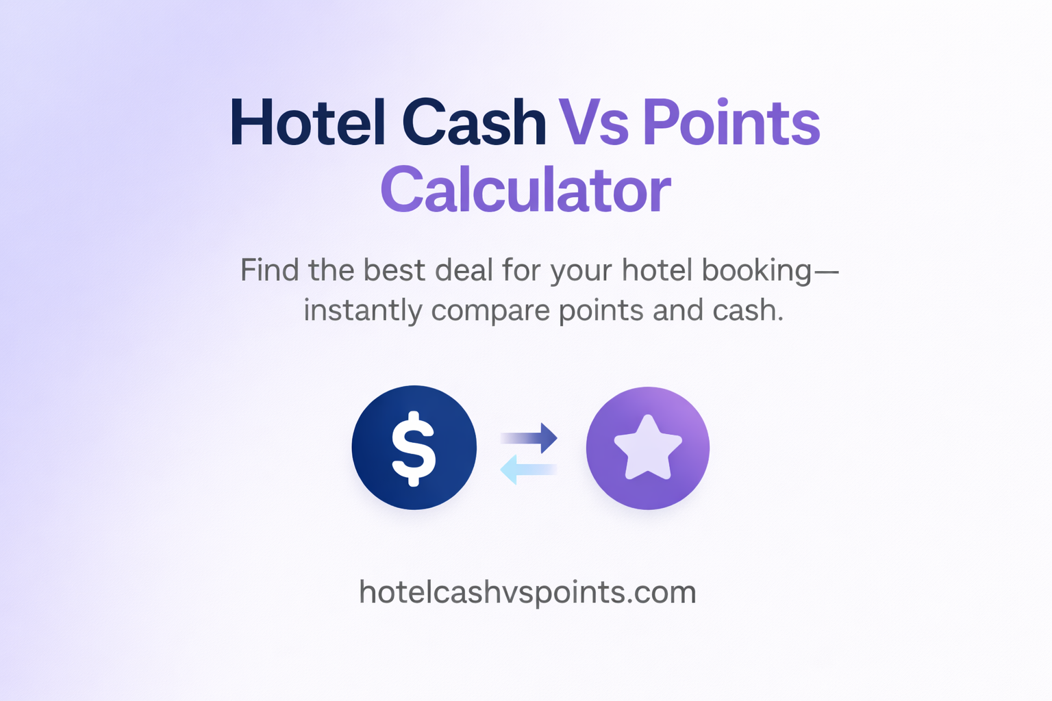 Hotel Cash vs Points Calculator | Hyatt, Marriott, Hilton, IHG